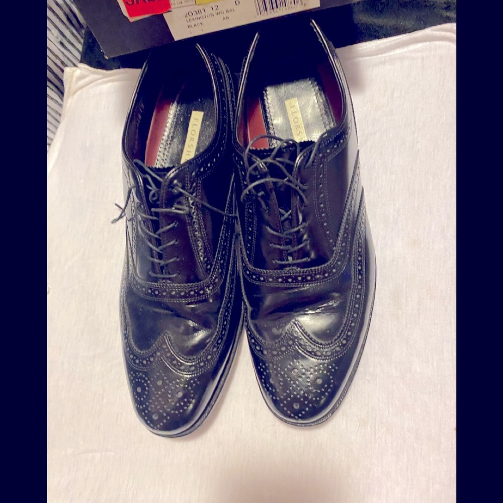 Florsheim Mens Wingtip Dress Shoes Black Gem